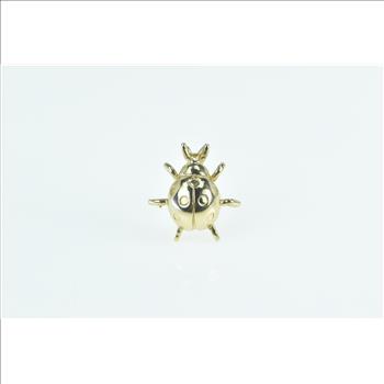 14K Ladybug Strength Symbol Single Stud Yellow Gold Earring | Property Room
