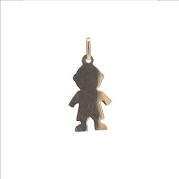 14K Little Boy Child Engravable Parent Yellow Gold Charm/Pendant ...