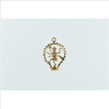 14K Maa Durga Hindu Goddess 3D Yellow Gold Charm/Pendant | Property Room