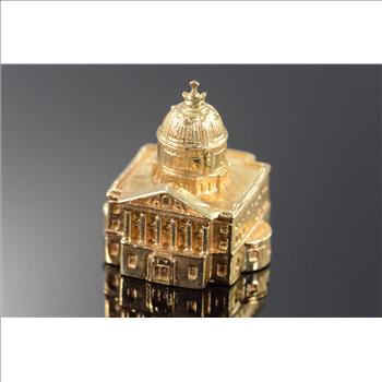 14K Marymount University Campus Admin Building Yellow Gold Charm ...