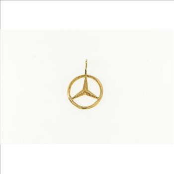 14K Mercedes Benz Logo Luxury Car Symbol Yellow Gold Charm/Pendant ...