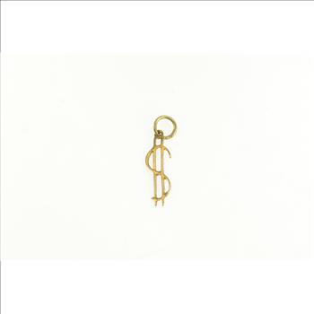 14K $ Money Dollar Sign Cash Symbol Big Bucks Yellow Gold Charm/Pendant ...