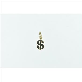 14K Money Symbol Cash $ Dollar Sign Yellow Gold Charm/Pendant ...