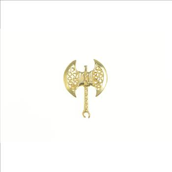 14K Ornate Filigree Minoan Viking Axe Yellow Gold Charm/Pendant ...