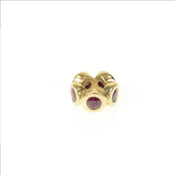 14K Pandora Retired Lights Ruby Spacer Designer Yellow Gold Charm ...