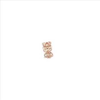 14K Pandora Trinity Flower Spacer Slide Yellow Gold Charm/Pendant ...