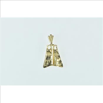 14K Scuba Diving Flipper Swimmer Dive Ocean Yellow Gold Charm/Pendant ...