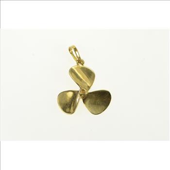14K Ship Boat Propeller Nautical Ocean Travel Yellow Gold Charm/Pendant ...