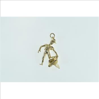 14K Spanish Matador Bull Fighter Ruby Accent Yellow Gold Charm/Pendant ...
