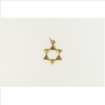 14K Star of David Vintage Jewish Faith Yellow Gold Charm/Pendant ...