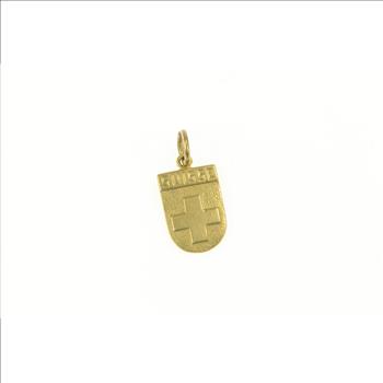 14K Suisse Switzerland Cross Travel Souvenir Yellow Gold Charm/Pendant ...