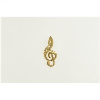 14K Treble Clef Music Symbol Musician Yellow Gold Charm/Pendant ...