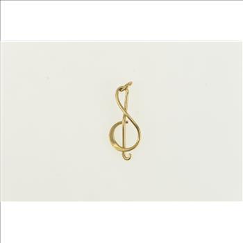 14K Treble Clef Music Symbol Musician Yellow Gold Charm/Pendant ...
