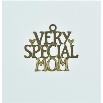 14K Very Special Mom Word Cut Mother's Day Yellow Gold Charm/Pendant ...