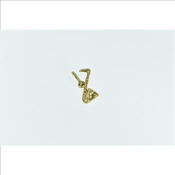 18K 3D Saxophone Musical Instrument Jazz Yellow Gold Charm/Pendant ...