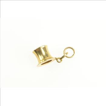 18K 3D Victorian Dress Squire Top Hat Yellow Gold Charm/Pendant ...