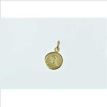 18K Christian Biblical Wiseman Reversible Faith Yellow Gold Charm ...