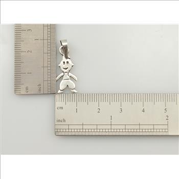 1g Solid Silver Cartoon Boy Sterling Charm Marked 925 | Property Room