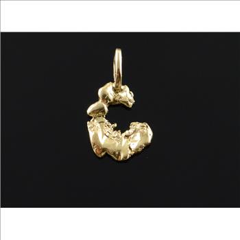 22/14K Raw Gold Nugget Form Yellow Gold Charm/Pendant | Property Room