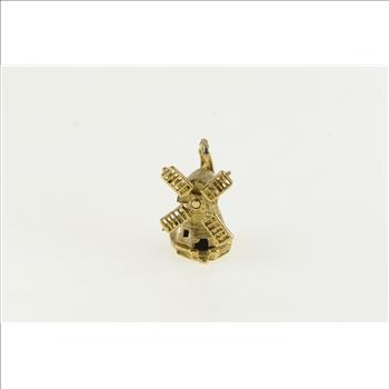 9K 3D Articulated Windmill Vintage Yellow Gold Charm/Pendant | Property ...