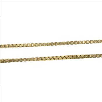 Gold Filled 1.5mm Thick Squared Classic Box Link Chain Necklace 15 ...