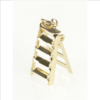 Gold Filled Articulated 3D Ladder Folding Good Luck Charm/Pendant ...