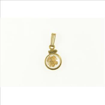 Gold Filled Retro Raw Gold Textured 22K Nugget Capsule Charm/Pendant ...