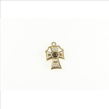 Gold Filled Sigma Chi Enamel Cross Greek Letter Charm/Pendant ...