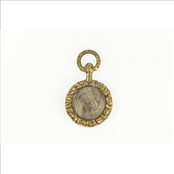 Gold Filled Victorian Ornate Scroll Woven Hair Mourning Charm/Pendant ...