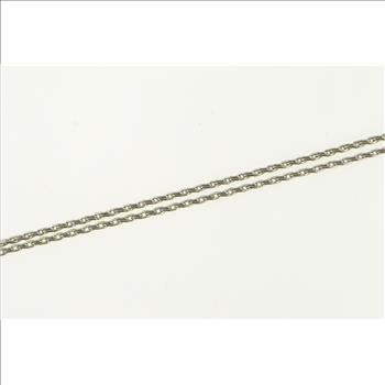 Platinum 1.3mm Wheat Palma Link Woven Chain Necklace 18" | Property Room