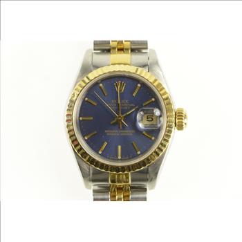 Rolex Datejust 26mm Model 69173 Blue Dial Watch - Women's | Property Room