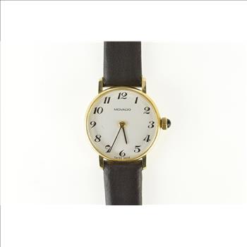 Round Movado Retro Classic Leather Strap Watch - Women's | Property Room