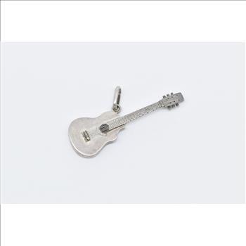 Sterling Silver 3D Articulated Guitar String Instrument Charm/Pendant ...