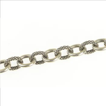 Sterling Silver Designer Ornate Cable Link Toggle Chain Necklace 16 ...