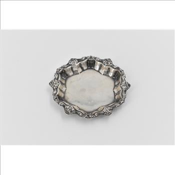 Sterling Silver Frank M Whiting Snowflake Design Nut Dish Plate ...