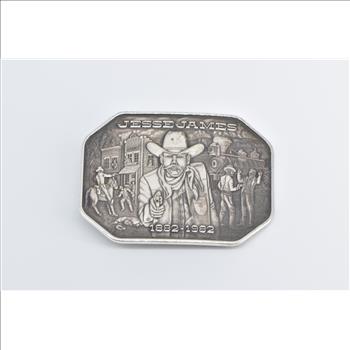 Sterling Silver Jesse James Commem. 100th Anniversary Belt Buckle ...