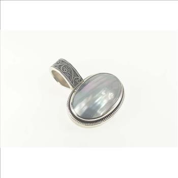 Sterling Silver Lori Bonn Pearl Elaborate Designer Statement Pendant ...