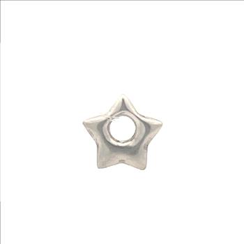 Sterling Silver Puffy Five Pointed Star Vintage Slide Pendant ...