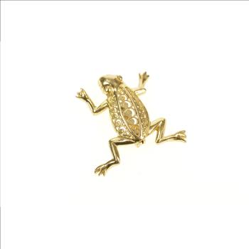 Sterling Silver Scroll Filigree Tree Frog Rainforest Animal Pin/Brooch ...