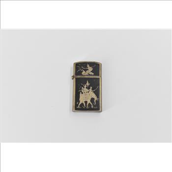 Sterling Silver Thai Elephant Rider Dancer Motif Enamel Lighter ...