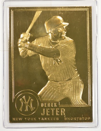 22K Gold Derek Jeter Limted Edition Danbury Mint Baseball Trading Card ...