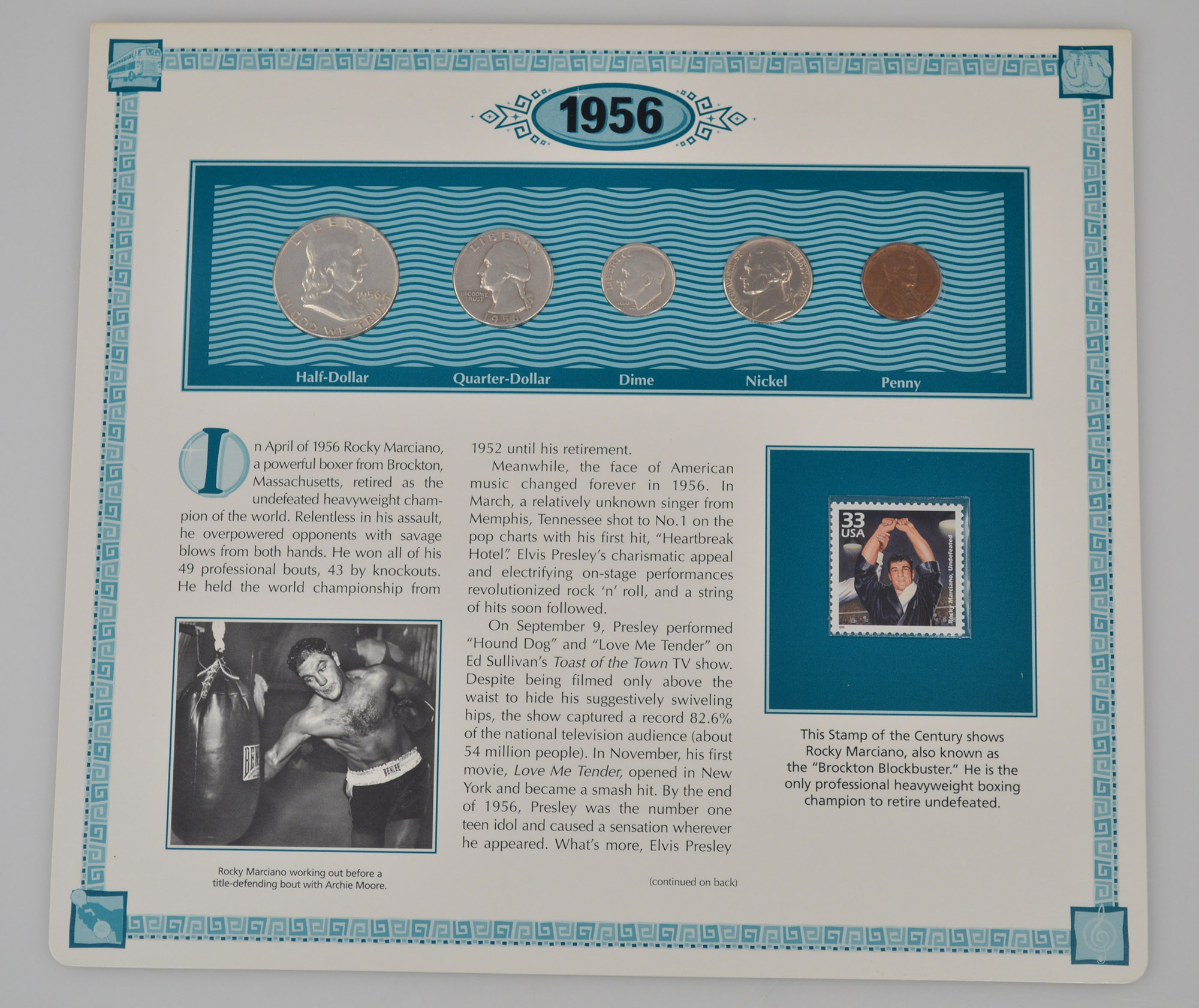 1956 - Birth Year History - Coin Half - Penny & Stamps | Property Room