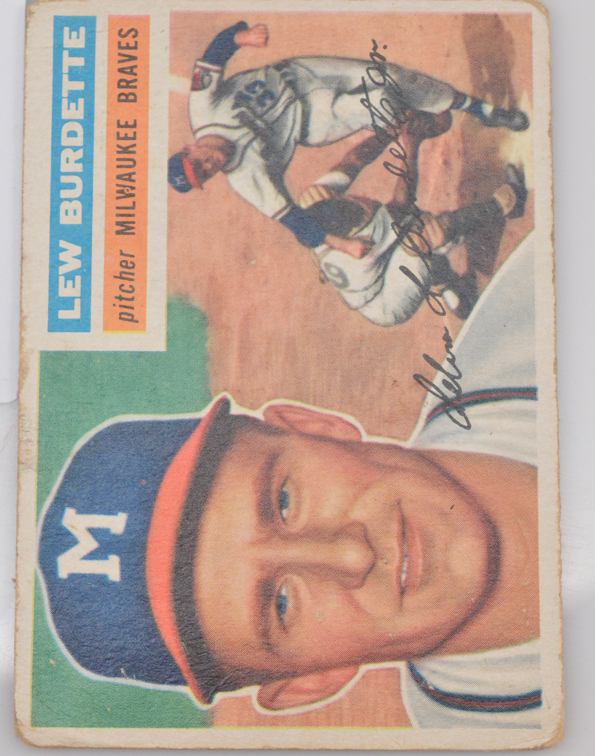 1956 Lew Burdette Milwaukee Braves Topps #219 | Property Room