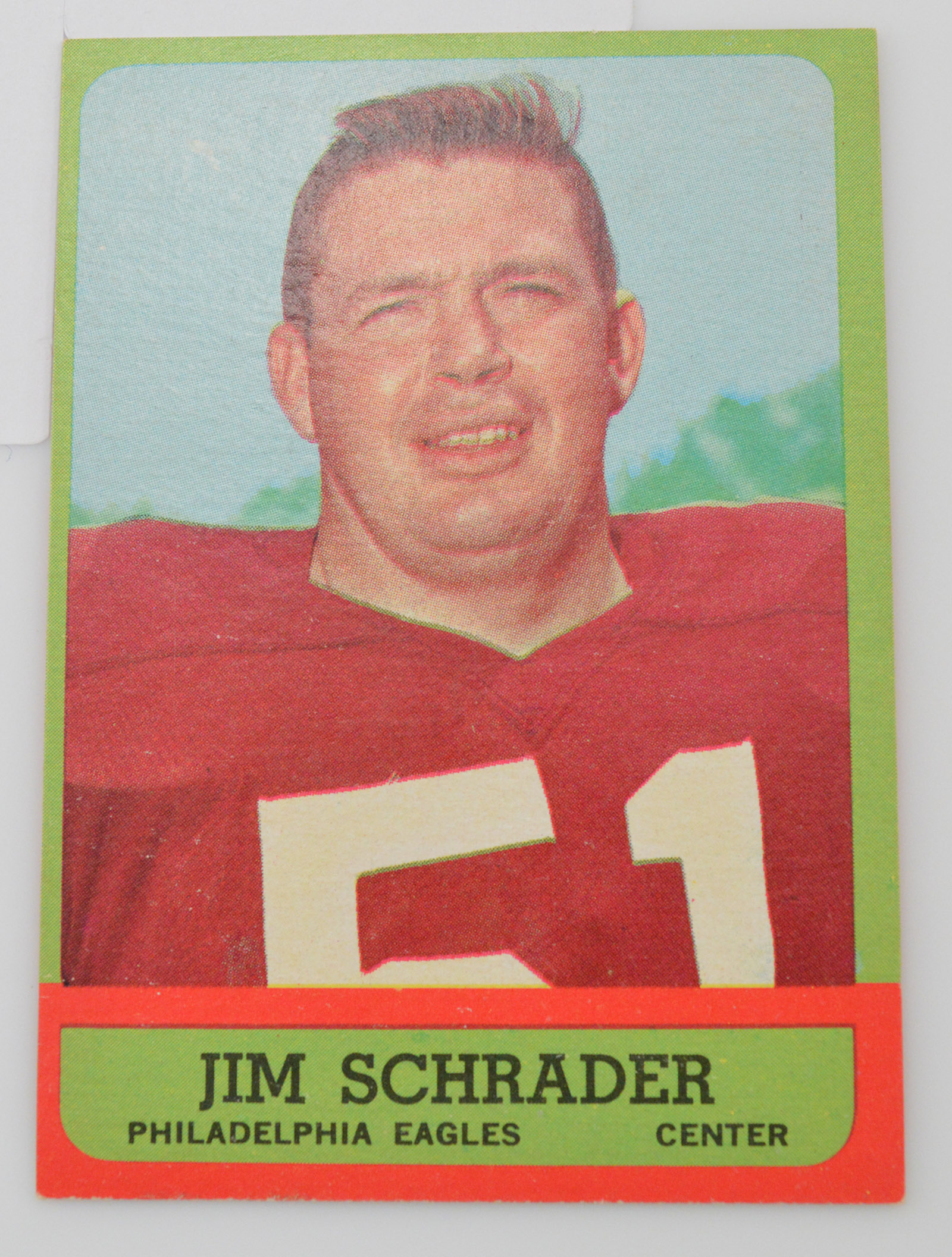 1963 Jim Schrader Philadelphia Eagles Topps #115 Football Card ...
