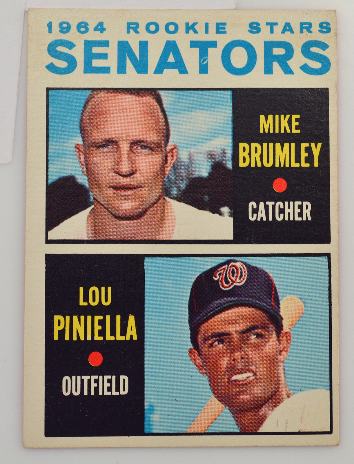 1964 Rookie Stars Senators Mike Brumley and Lou Piniella Topps #167 ...