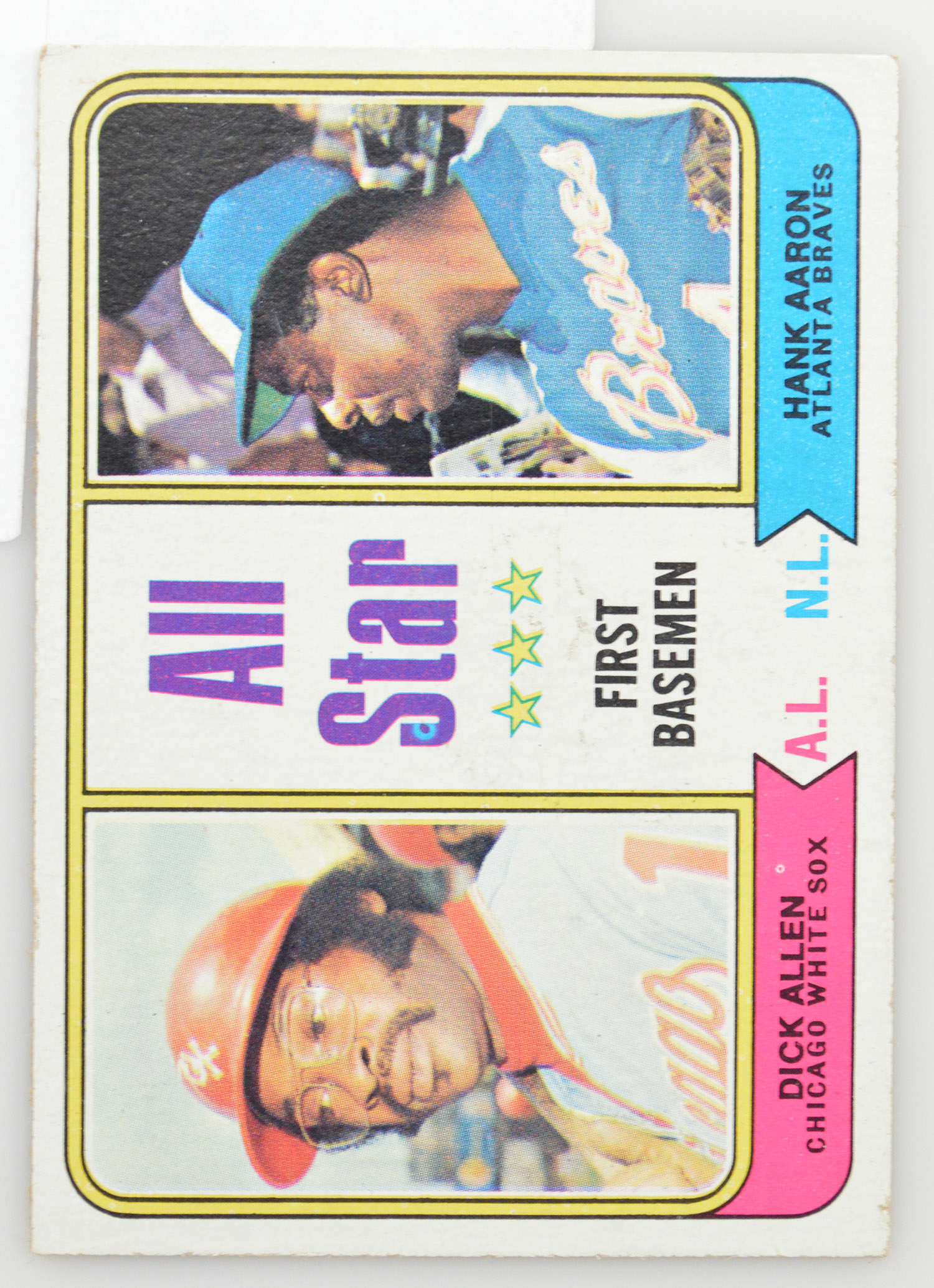 1974 All Star First Basemen Dick Allen and Hank Aaron Topps #332 ...