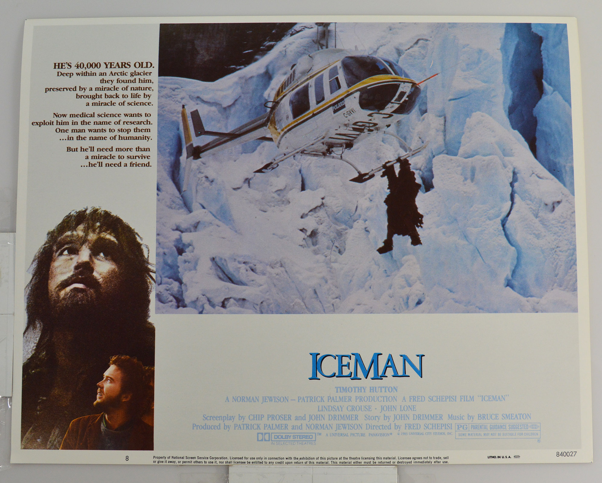 Original Vintage Movie Memorabilia "Iceman" 11X14 Lobby Card | Property ...