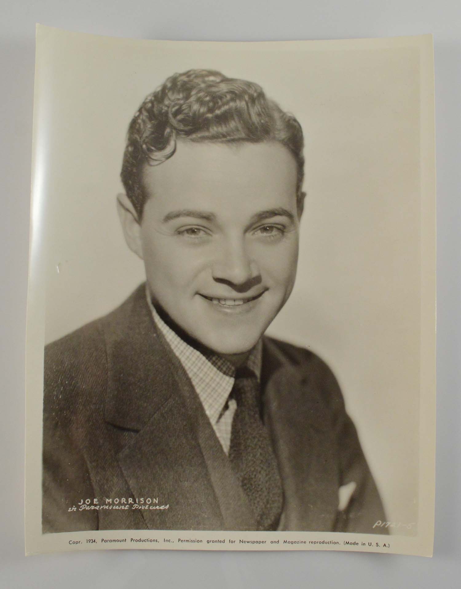 Original Vintage Movie Memorabilia Joe Morrison 8X10 Photograph ...