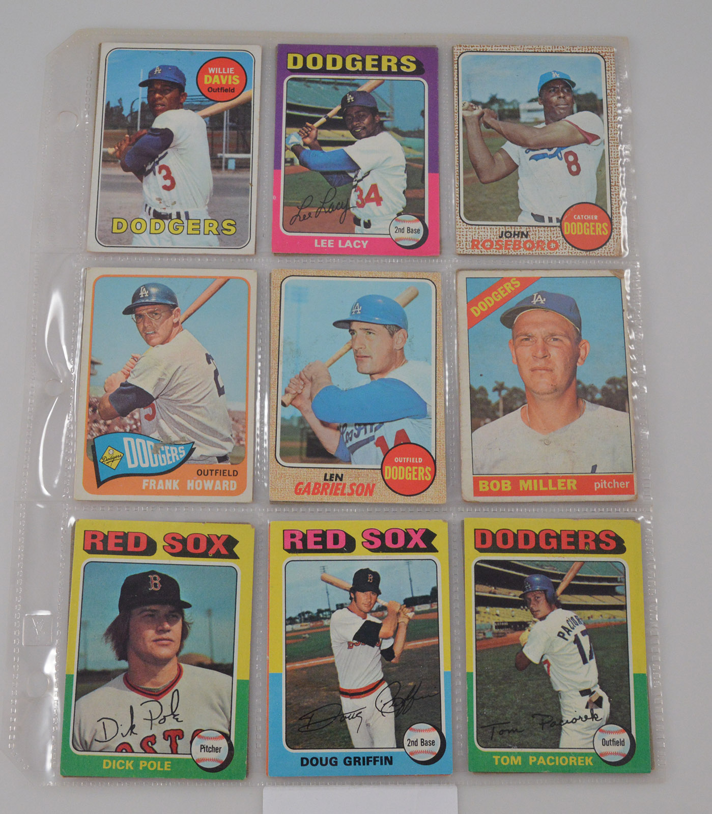 Sheet of Vintage Sports Cards - Cards on BOTH Sides! - Great Collection ...