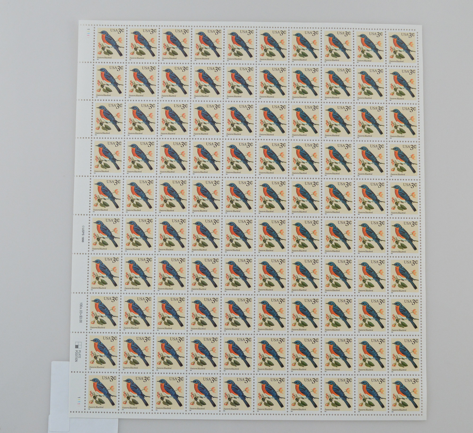Unused Sheet of United States Postage Stamps - Entire Sheet - Great ...